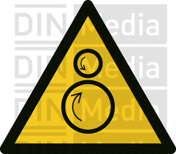 Sicherheitszeichen nach DIN EN ISO 7010-W025 Warnung vor gegenläufigen ...